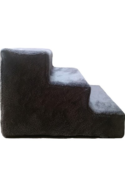 Sdy Pet Kedi & Köpek Merdiveni Fermuarlı 3 Basamak Sünger Merdiven - Koyu Gri