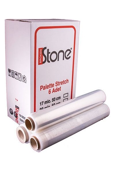 Broken Stone Palet Streç 17 Mic 300 mt (6 Adet) Broken Stone Palet Streç 17 Mic 300 mt (6 Adet)