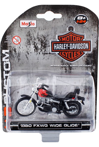 Maisto 1:24 Harley-Davidson 1980 Fxwg Wide Glide Motorsiklet