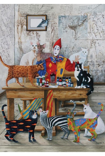 Art Puzzle Renkli Kediler 260 Parça Yapılmış Puzzle(48 x 34 Cm) Art Puzzle Renkli Kediler 260 Parça Yapılmış Puzzle(48 x 34 Cm)