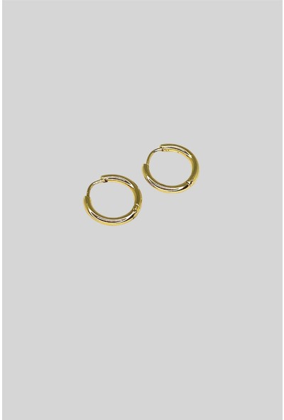 Medblack Jewelry Kadın Çelik Çift Halka Küpe 10MM