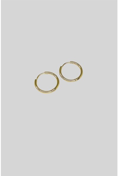 Medblack Jewelry Kadın Çelik Çift Halka Küpe 12MM