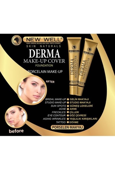 New Well Derma Makeup Cover Yoğun Kapatıcı Fondöten - 04 Copper New Well Derma Makeup Cover Yoğun Kapatıcı Fondöten - 04 Copper