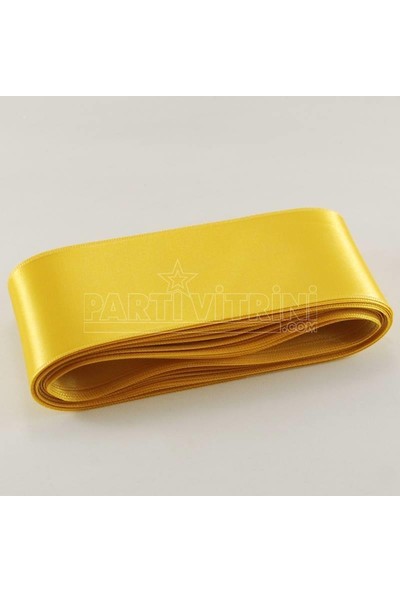 Parti Vitrini Gold (Altın) Saten Kurdela 6 Cm. x 10 Metre Parti Vitrini Gold (Altın) Saten Kurdela 6 Cm. x 10 Metre