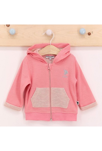 U.S. Polo Assn. U.s. Polo Assn Kapşonlu Bebek Hırkası USB614 U.S. Polo Assn. U.s. Polo Assn Kapşonlu Bebek Hırkası USB614