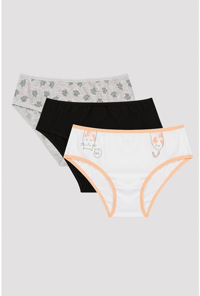 Penti Çok Renkli Teen Kitty 3lü Slip Külot