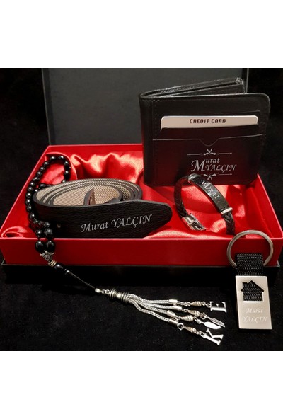 Giftolove Isimli Cüzdan Kemer / Tesbih / Anahtarlık Set