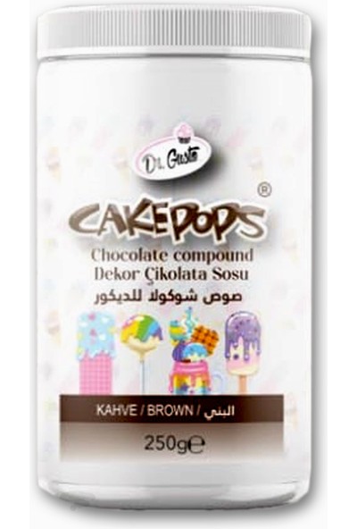 Dr. Gusto Cakepops Çikolata Sosu 250 gr Kahve Kaplama Sosu