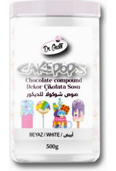 Dr. Gusto Cakepops Çikolata Sosu 500 gr Beyaz Kaplama Sosu