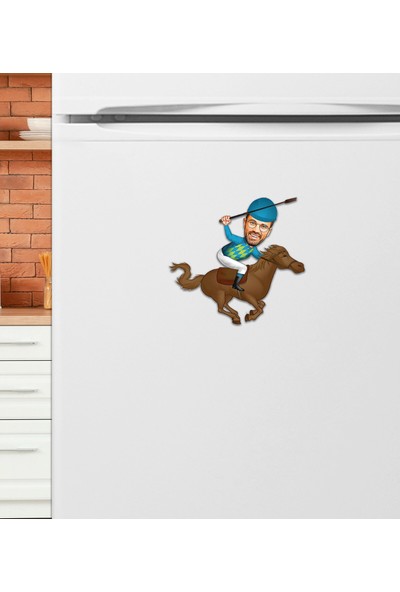 Belnido Kişiye Özel Karikatürlü Üç Ahşap Magnet