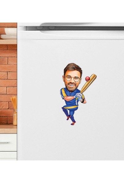 Belnido Kişiye Özel Karikatürlü Ahşap Magnet