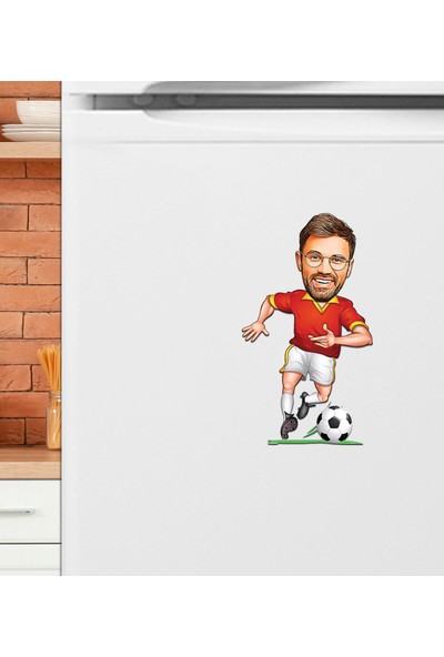 Belnido Kişiye Özel Karikatürlü Ahşap Magnet