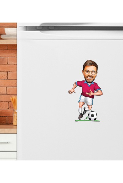 Belnido Kişiye Özel Karikatürlü Ahşap Mıknatıslı Magnet