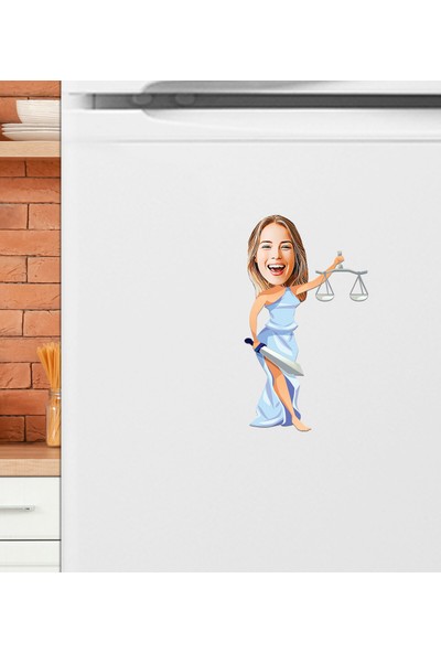 Belnido Kişiye Özel Karikatürlü Ahşap Mıknatıslı Magnet