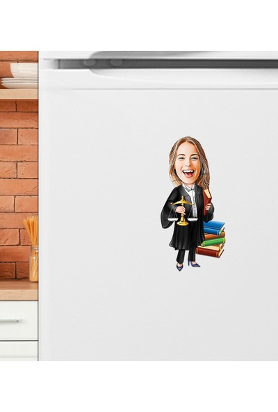 Belnido Kişiye Özel Karikatürlü Ahşap Mıknatıslı Magnet