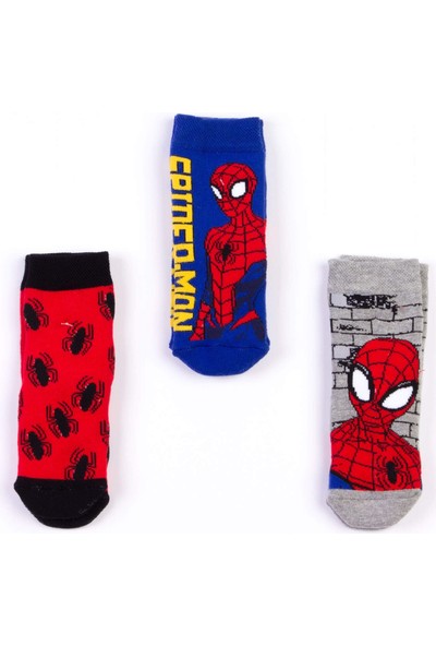 Spiderman 3 Çift Kaydırmaz Taban Havlu Çorap 19164 Spiderman 3 Çift Kaydırmaz Taban Havlu Çorap 19164