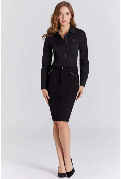 Guitar Guıtar Kadın 21547 Siyah Etek