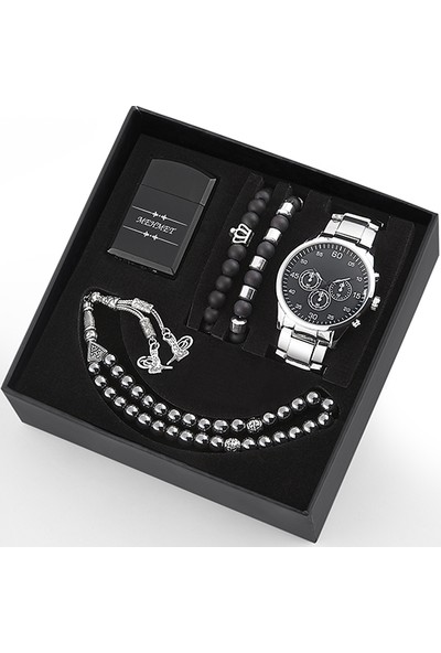 Deepwell Su Geçirmez Erkek Kol Saati Kişiye Özel Çakmak Tesbih Bileklik Set Deepwell Su Geçirmez Erkek Kol Saati Kişiye Özel Çakmak Tesbih Bileklik Set