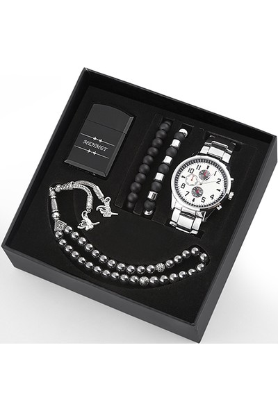 Deepwell Su Geçirmez Erkek Kol Saati Kişiye Özel Çakmak Tesbih Bileklik Set Deepwell Su Geçirmez Erkek Kol Saati Kişiye Özel Çakmak Tesbih Bileklik Set