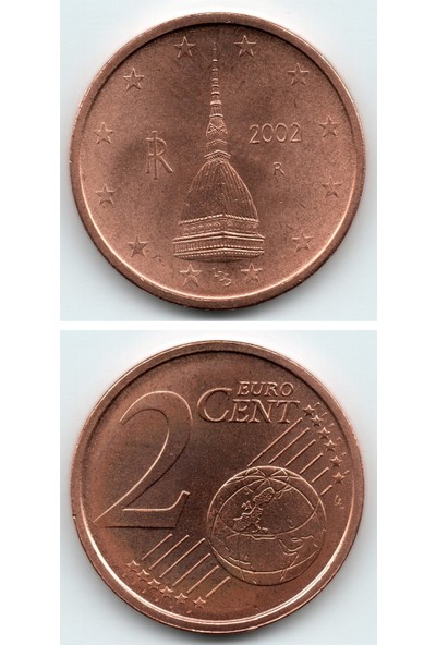 Benim Koleksiyonum Italya 2 Euro Cent 2002 Çil Eski Madeni Para Benim Koleksiyonum Italya 2 Euro Cent 2002 Çil Eski Madeni Para