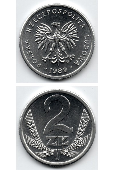 Benim Koleksiyonum Polonya 2 Zloti 1989 Çil Eski Madeni Para Benim Koleksiyonum Polonya 2 Zloti 1989 Çil Eski Madeni Para