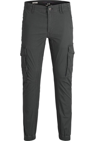 Jack & Jones Normal Düz Koyu Gri Erkek Kargo Pantolon