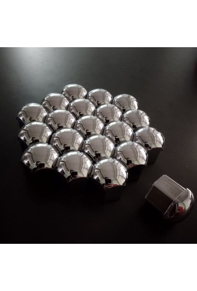 Compax Bijon Kapağı Takım 19 mm Krom Bijon Kapak Set 20 Adet