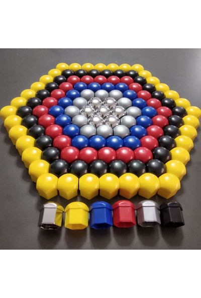 Compax Bijon Kapağı Takım 19 mm Krom Bijon Kapak Set 20 Adet