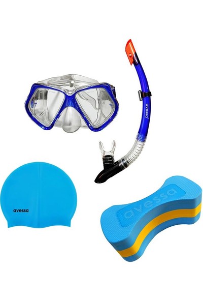 Avessa 3'lü Yüzme Antrenman Seti Mavi -Sarı