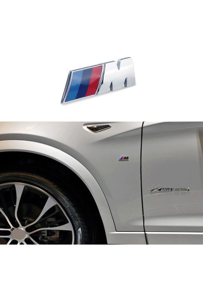 Bimbo Bmw M Çamurluk Arması Metal Krom 51148058881 (1 Adet)