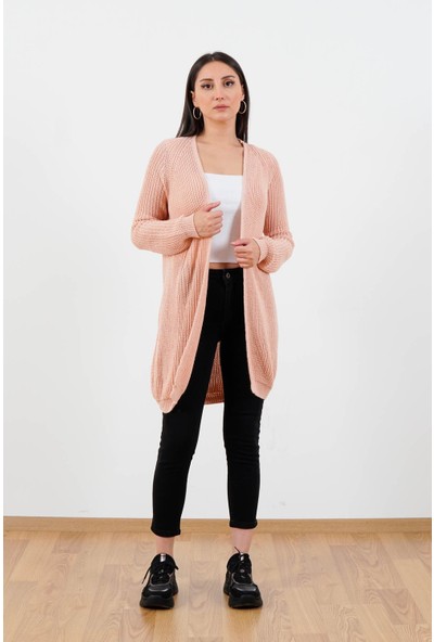 Trisiss Kadın Hırka Pudra 1059