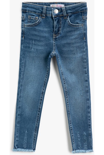 Koton Destroylu Kot Pantolon Pamuklu