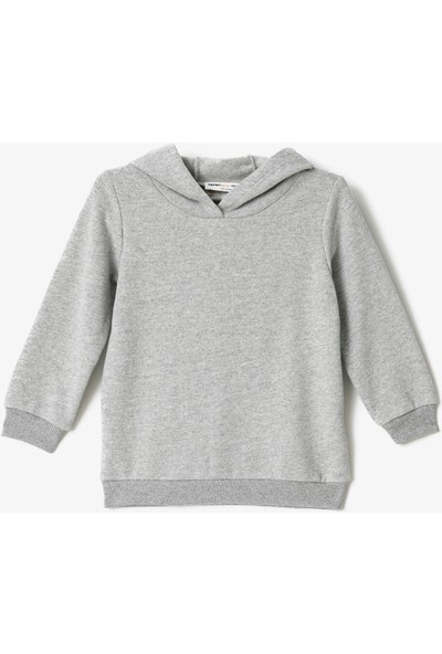Koton Basic Kapsonlu Sweatshirt Uzun Kollu