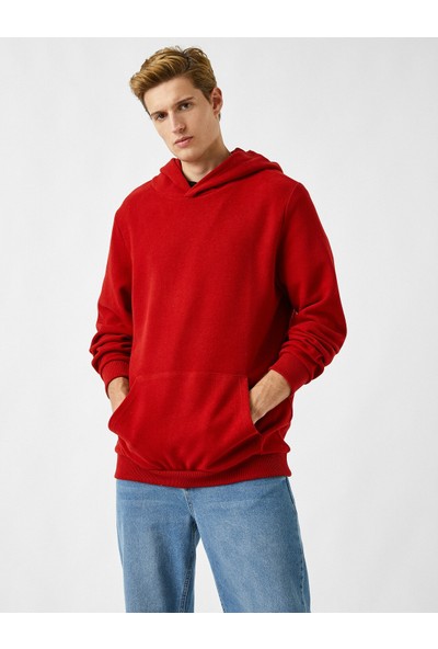 Koton Oversize Basic Kapsonlu Sweatshirt