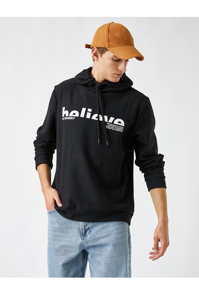 Koton Baskılı Oversize Kapşonlu Sweatshirt