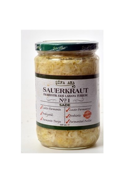 Şifa Ana Sauerkraut (Ekşi Lahana Turşusu) 660 cc Şifa Ana Sauerkraut (Ekşi Lahana Turşusu) 660 cc