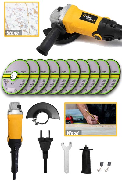 Lieber German Bakır Sargılı Devir Ayarlı 3400 W 115-125 mm Spiral Avuç Içi Taşlama Makinası 20 Taş Hediyeli Lieber German Bakır Sargılı Devir Ayarlı 3400 W 115-125 mm Spiral Avuç Içi Taşlama Makinası 20 Taş Hediyeli