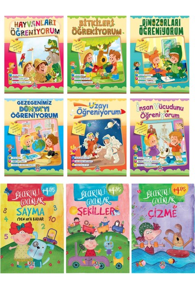 Öğreniyorum Serisi(6 Kitap) + Becerikli Çocuklar(3 Kitap) 6+ Yaş 9 Kitap Set Hikaye – Öykü –doğayı Korumak – Dünya Öğreniyorum Serisi(6 Kitap) + Becerikli Çocuklar(3 Kitap) 6+ Yaş 9 Kitap Set Hikaye – Öykü –doğayı Korumak – Dünya