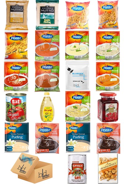 Blueden Ramazan Paketi Kumanya Ezrak Gıda Yardım Kolisi 22 Parça 76 nolu Paket Blueden Ramazan Paketi Kumanya Ezrak Gıda Yardım Kolisi 22 Parça 76 nolu Paket