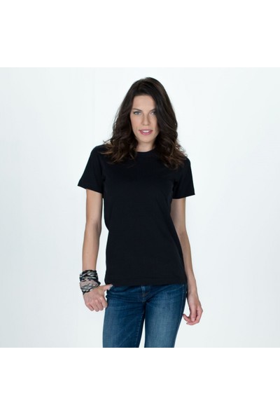 Think Simple Kadın Basic T-Shirt - Siyah