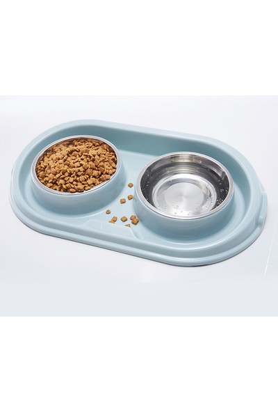 Pineapple Mikopet Plate Mama Su Kabı-Mavi Pineapple Mikopet Plate Mama Su Kabı-Mavi