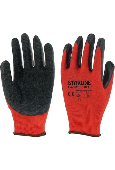 Starline E-45 Dalgalı Lateks Eldiven No:9/L