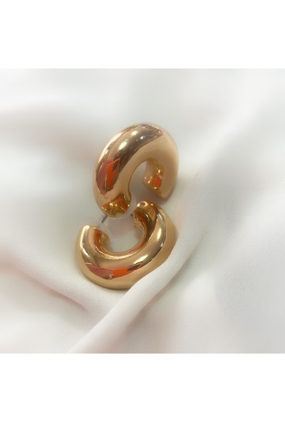 Karya Gümüş Yarım Halka Küpe