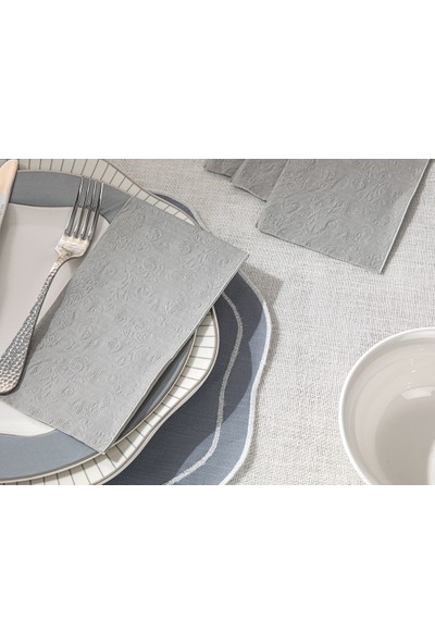 English Home Allegro Kağıt 20'li Kağıt Peçete 33X40 Silver