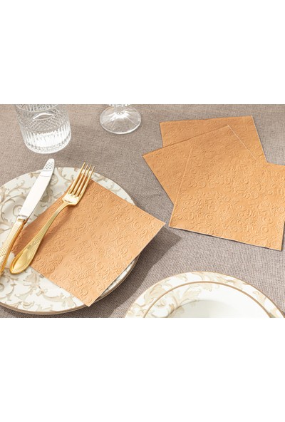 English Home Allegro Kağıt 20'li Kağıt Peçete 33X33 cm Rose Gold English Home Allegro Kağıt 20'li Kağıt Peçete 33X33 cm Rose Gold