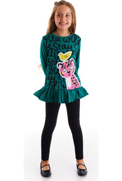 Mushi Kuş&leo Kız Tunik Tayt Takım