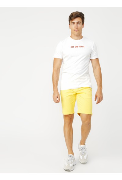 Limon Pamuklu Erkek Bermuda Şort