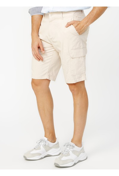 Limon Taş Pamuklu Erkek Kargo Şort