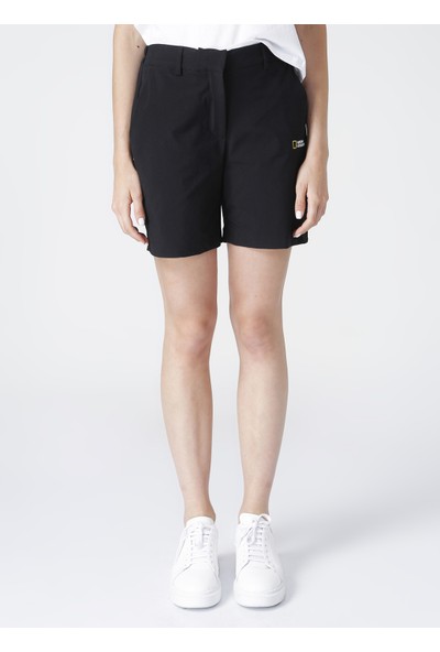 National Geographic Siyah Kadın Şort