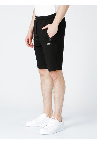National Geographic Erkek Siyah Sweat Şort